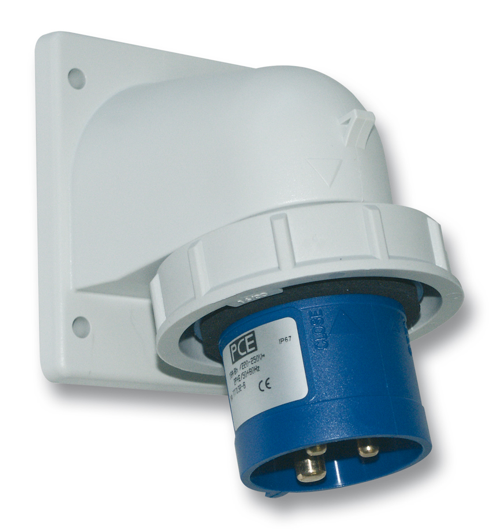 PCE Přívodka 32A/400V přístavná 5-pólová, IP67, úhlová