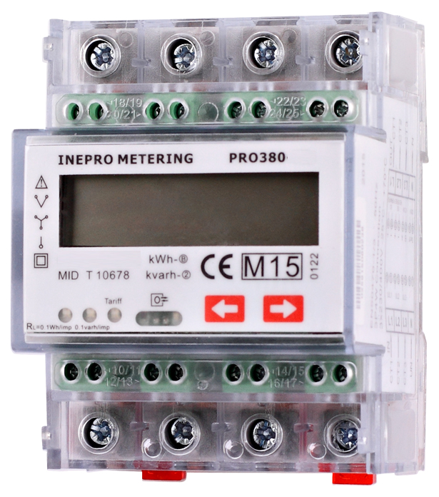 INEPRO Elektroměr PRO380-S-CT Mod x/5A MID