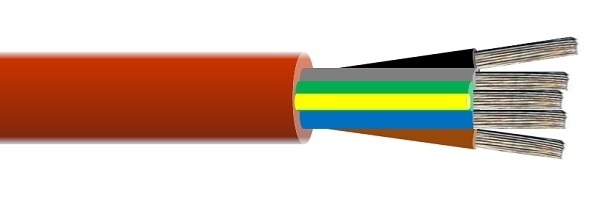 Kabel SiHF-J 5x2,5 silikon červenohnědý