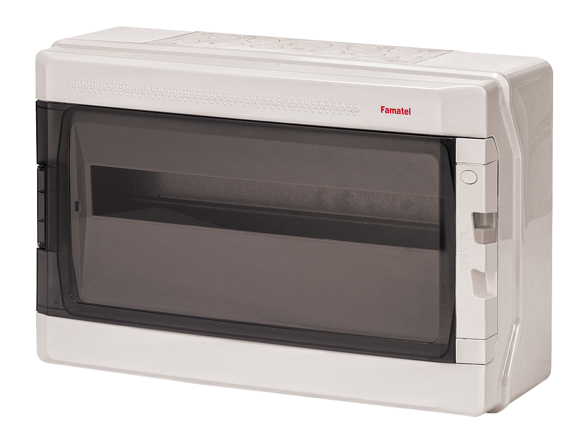 FAMATEL Skříň ACQUA PLUS 39018, 18TE, 290x430x160mm, průhledná plastová ...