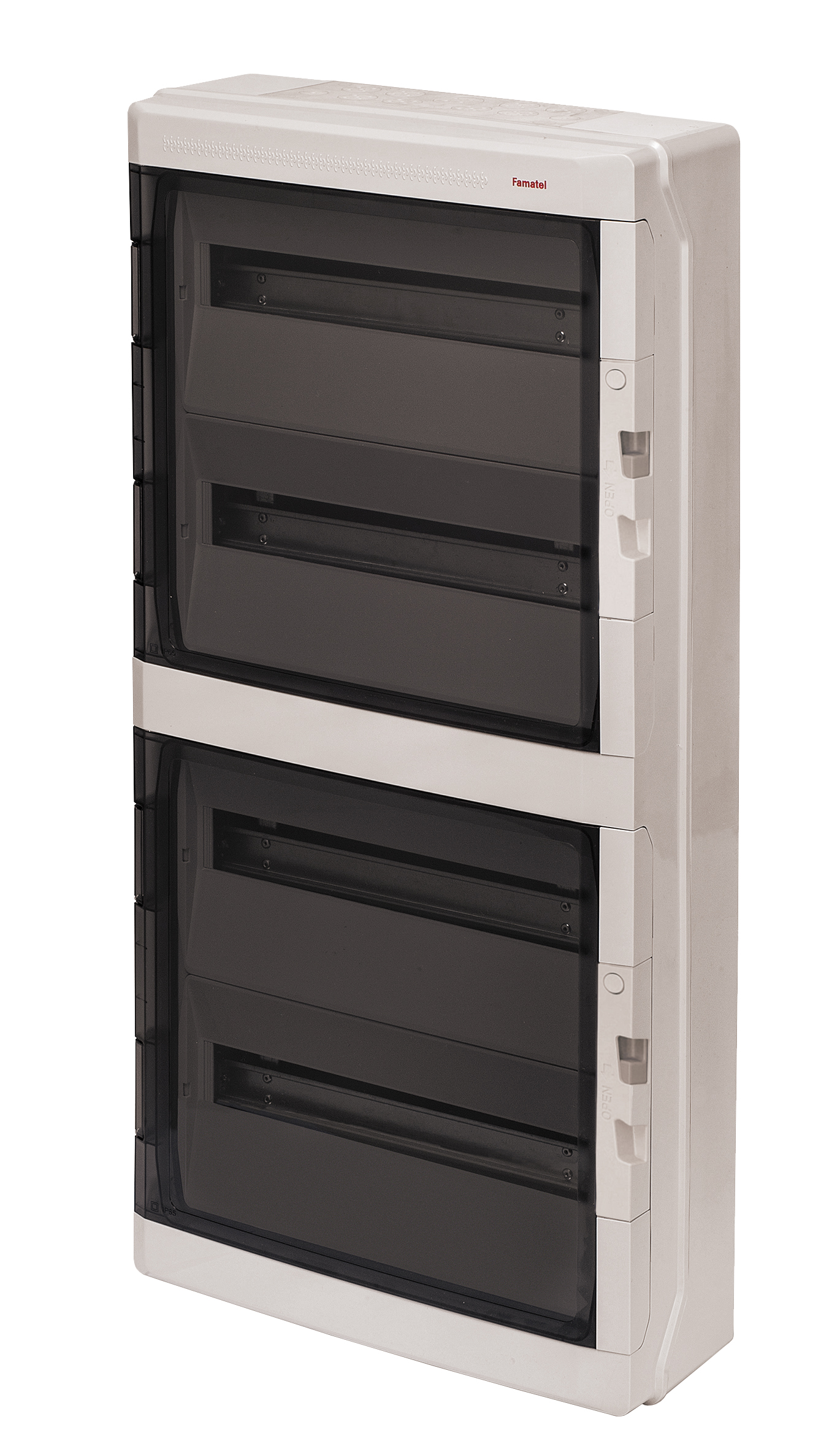 FAMATEL Skříň ACQUA PLUS 39072, 72TE, 879x432x160mm, průhledná dvířka, IP65